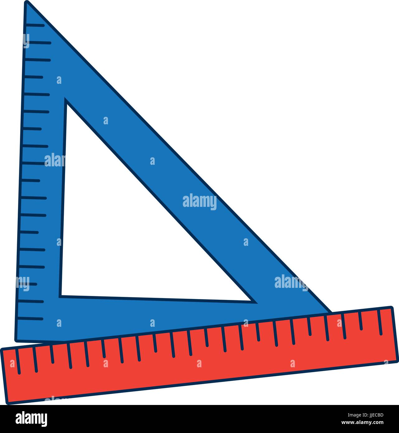 ruler and triangle supply measure geometry elements Stock Vector Image ...
