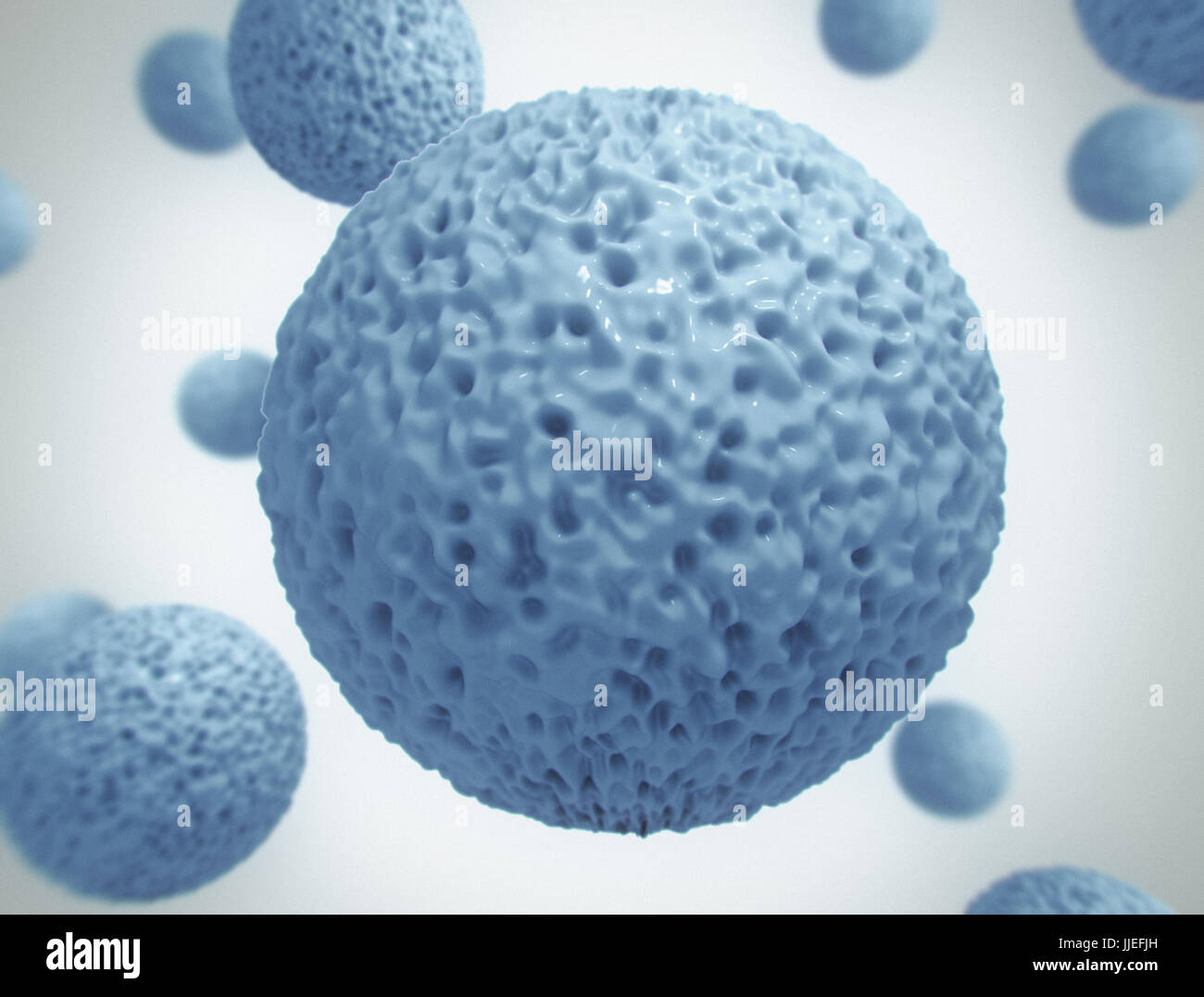 Blue Sick Cells 3d illustration Stock Photo - Alamy