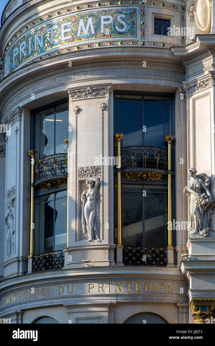 Au Printemps Department Store Paris High Resolution Stock Photography ...