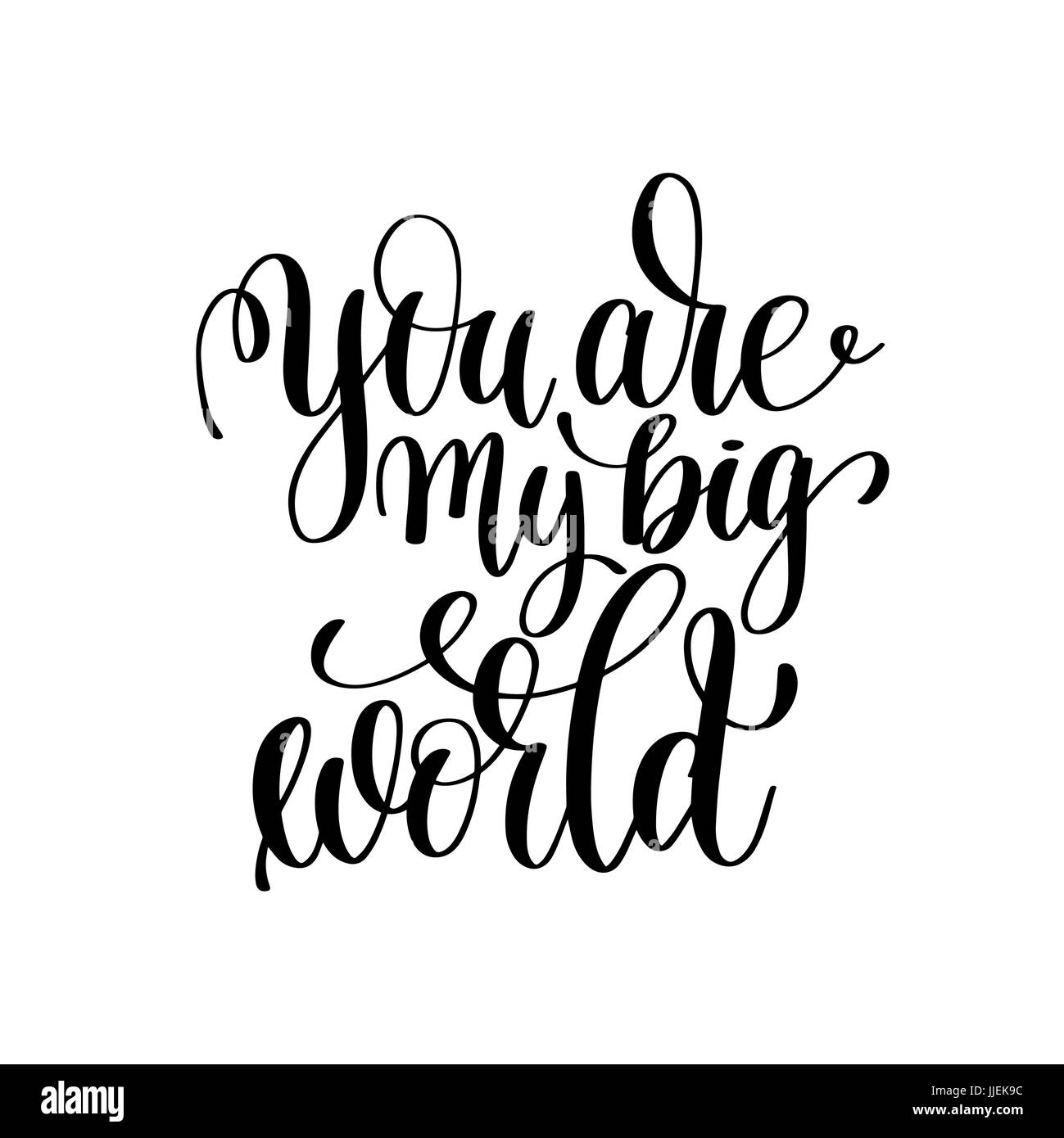 Love world positive lettering Stock Vector Images - Alamy