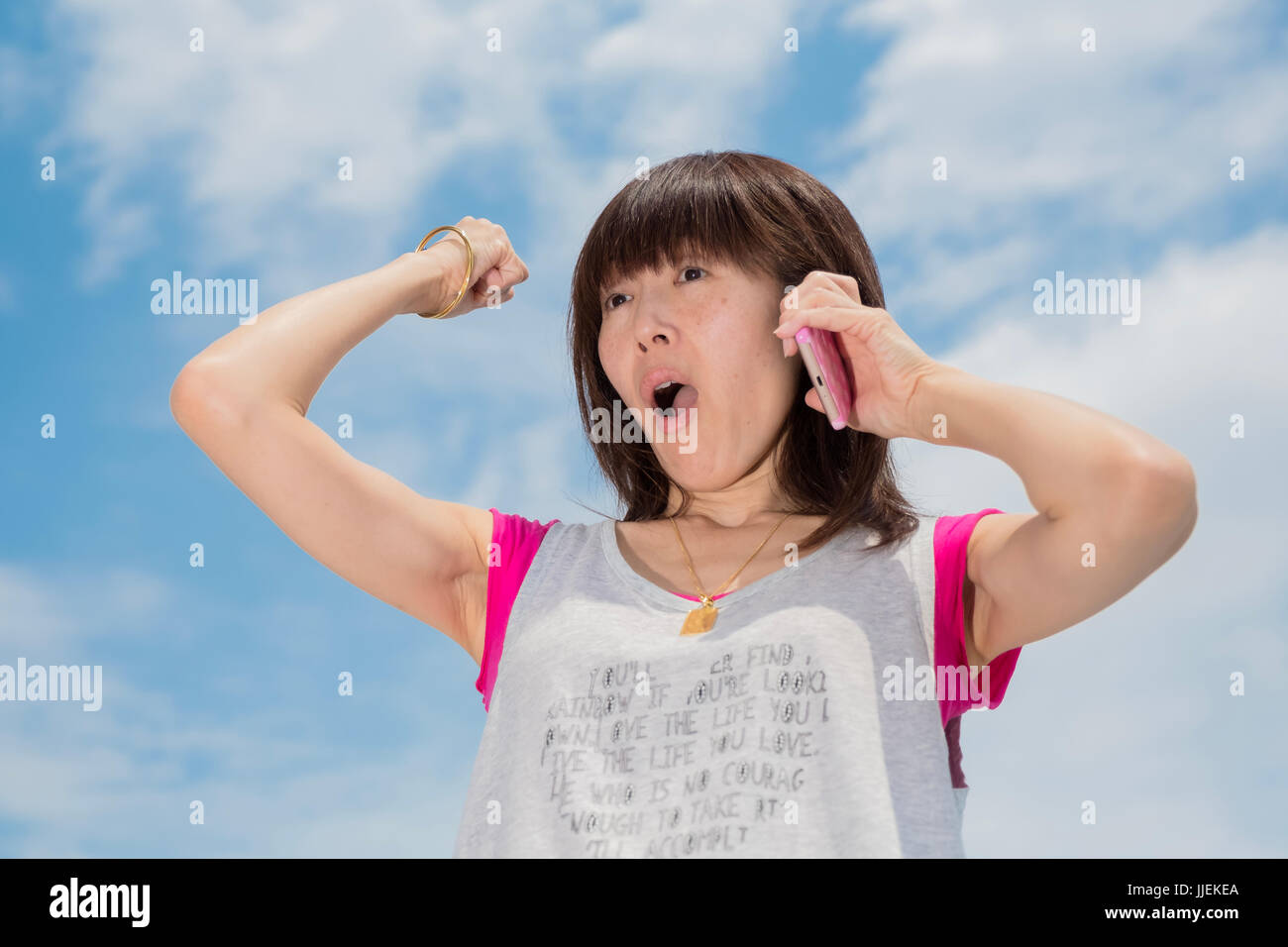 Woman with really happy face hi-res stock photography and images - Alamy