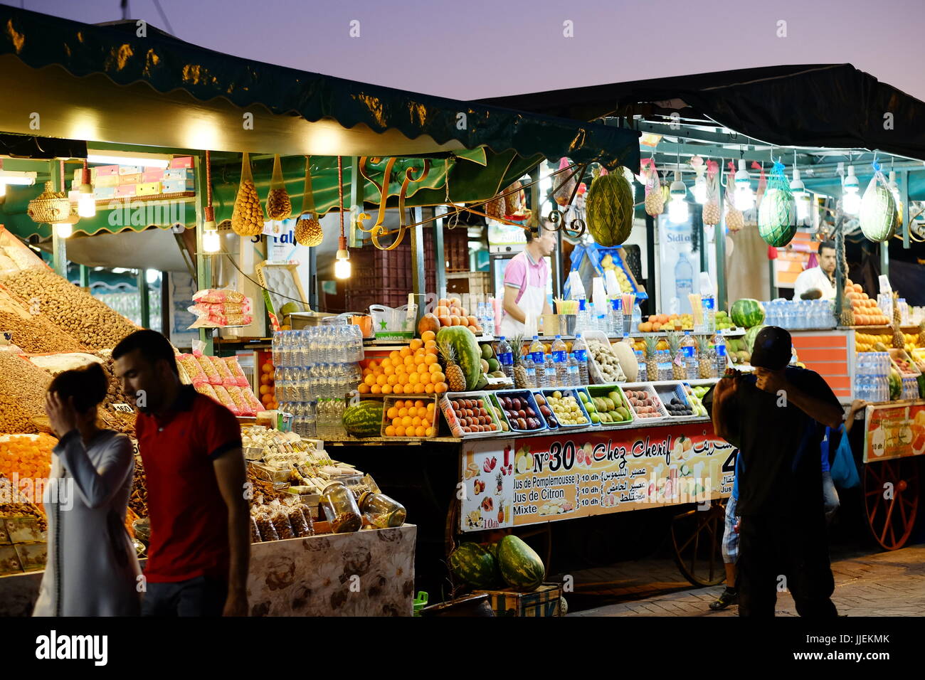 Marrakech medina, Morroco at night Stock Photo - Alamy