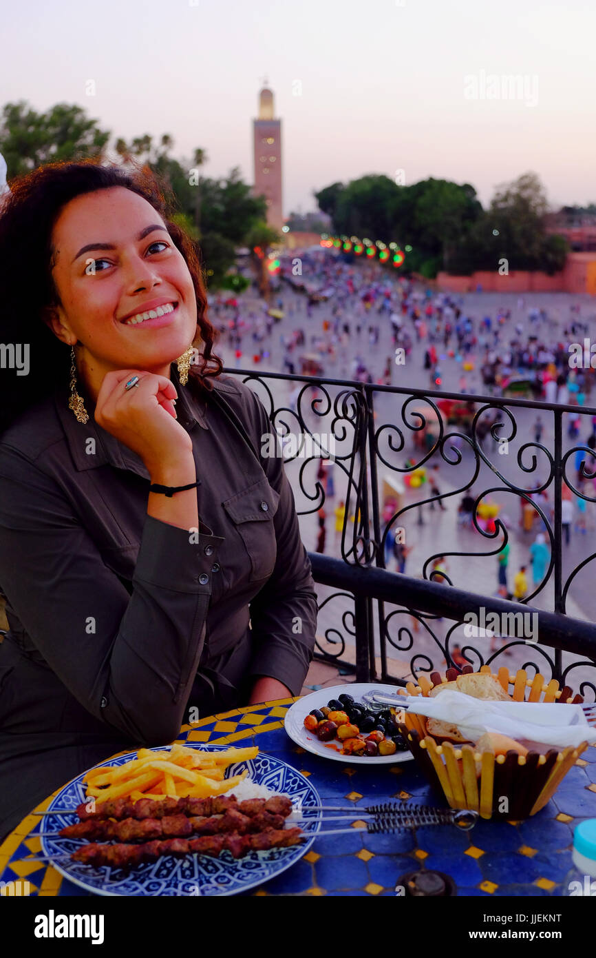 Marrakech medina, Morroco at night Stock Photo - Alamy