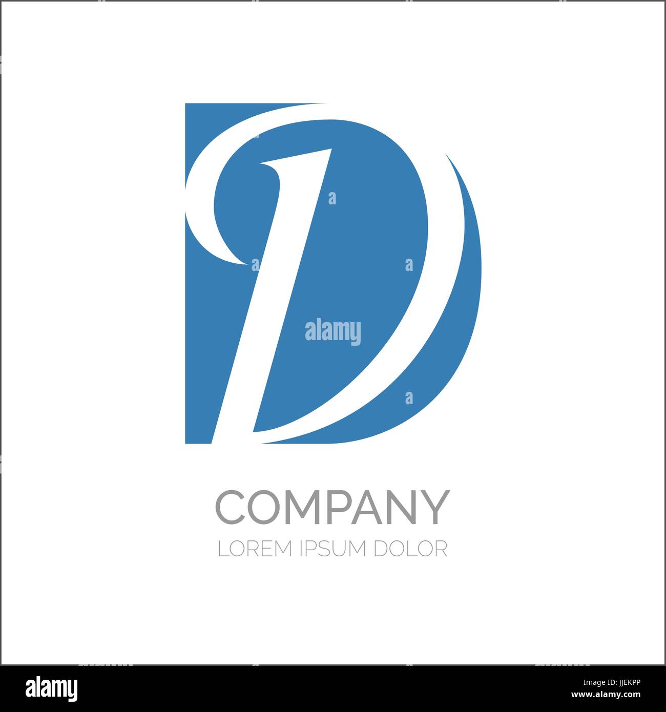 Creative D letter vector logo design. Vector sign. Character logotype ...