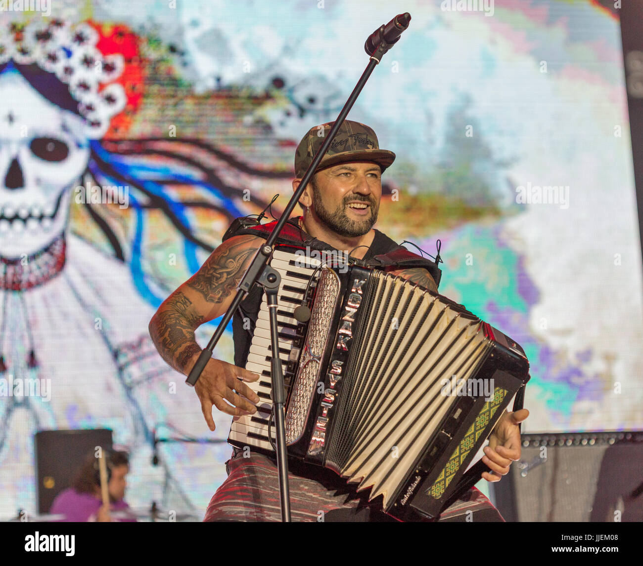 KIEV, UKRAINE - JUNE 28, 2017: Popular Ukrainian rock band Kozak System ...