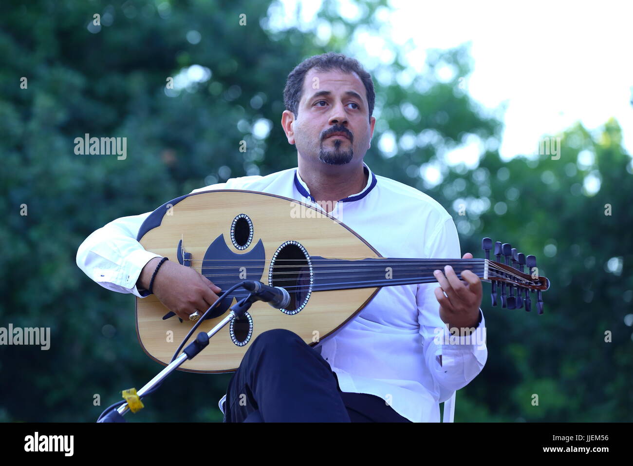 Roma, Italy. 18th July, 2017. Mahmoud Awad, Palestinian musician ...