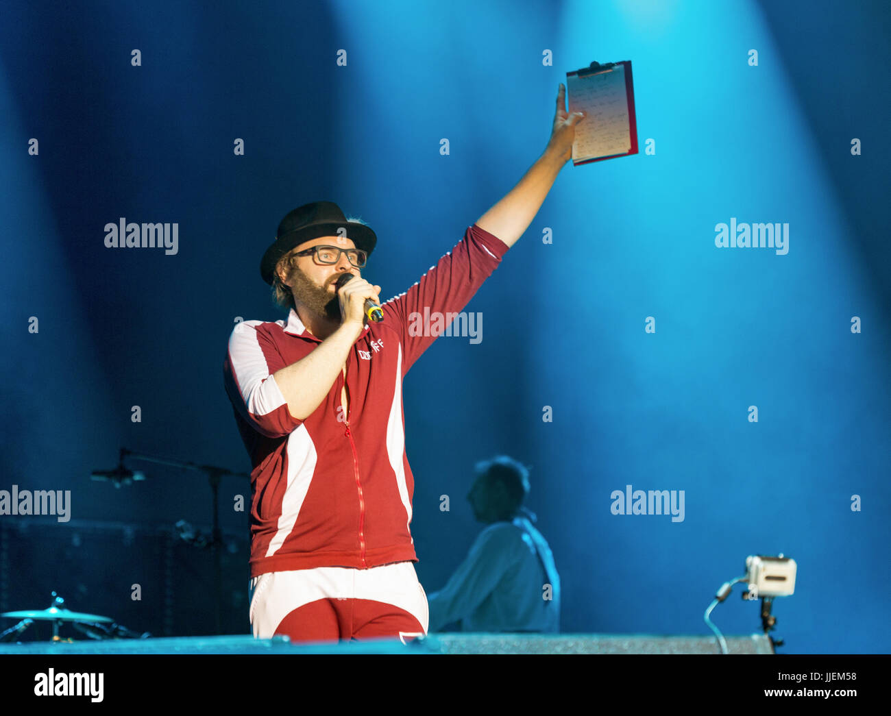 KIEV, UKRAINE - JUNE 28, 2017: Popular Ukrainian band DZIDZIO with a comedic bent to their music ...