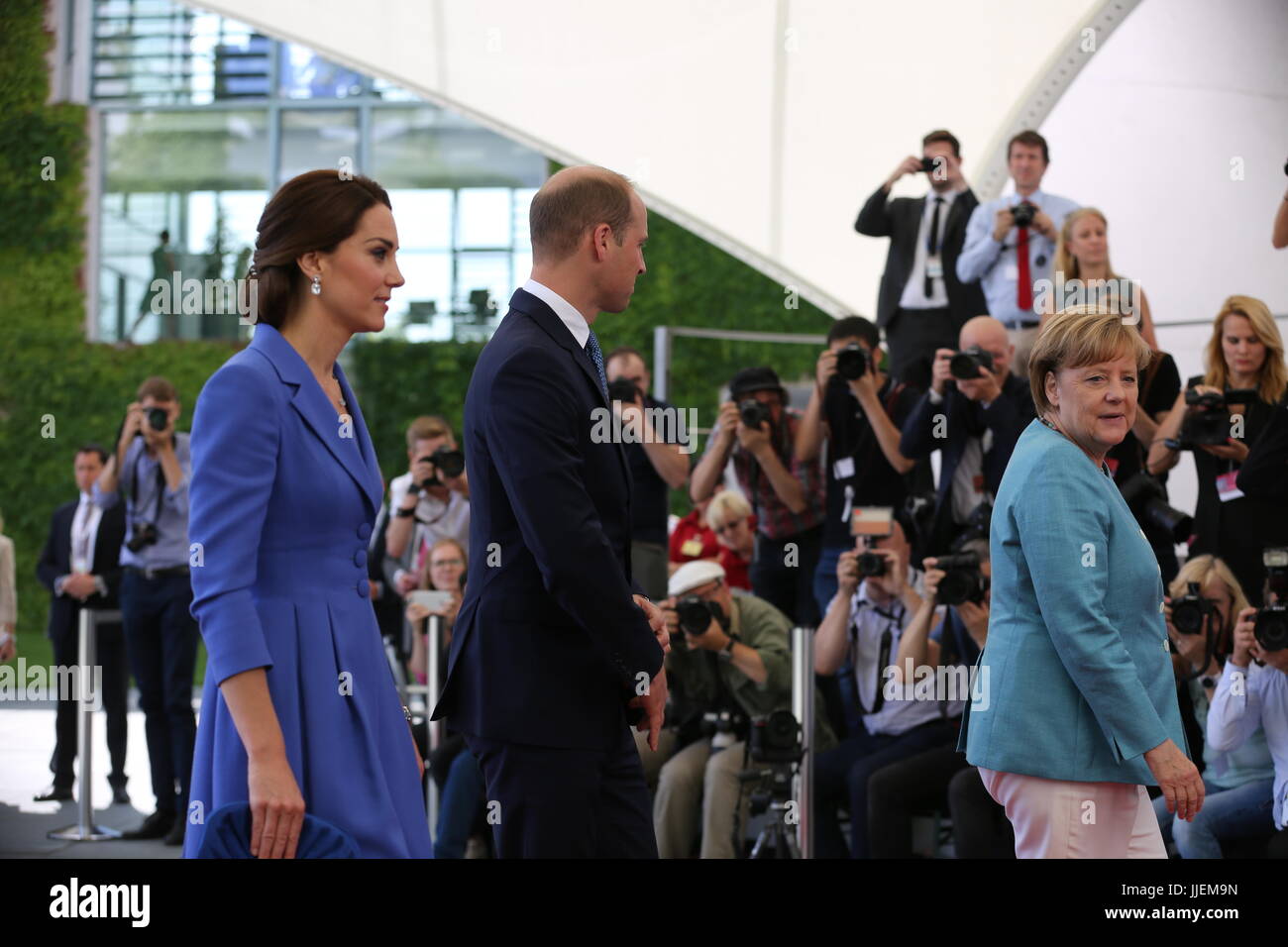 Berlin, Germany. 19th July, 2017. Chancellor Angela Merkel receives the ...