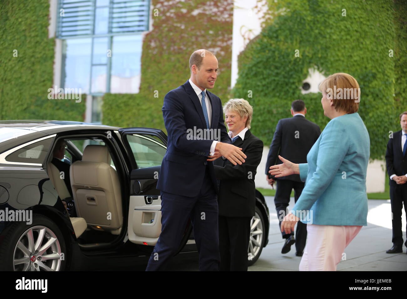 Berlin, Germany. 19th July, 2017. Chancellor Angela Merkel receives the ...