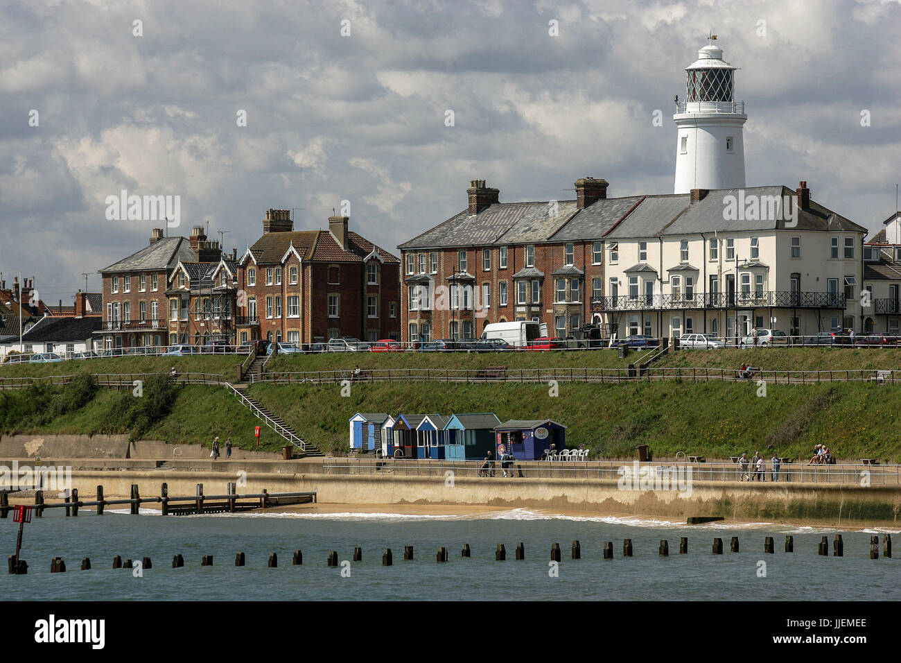 Southwold lighthouse, for which the town is famous, pictured from the ...