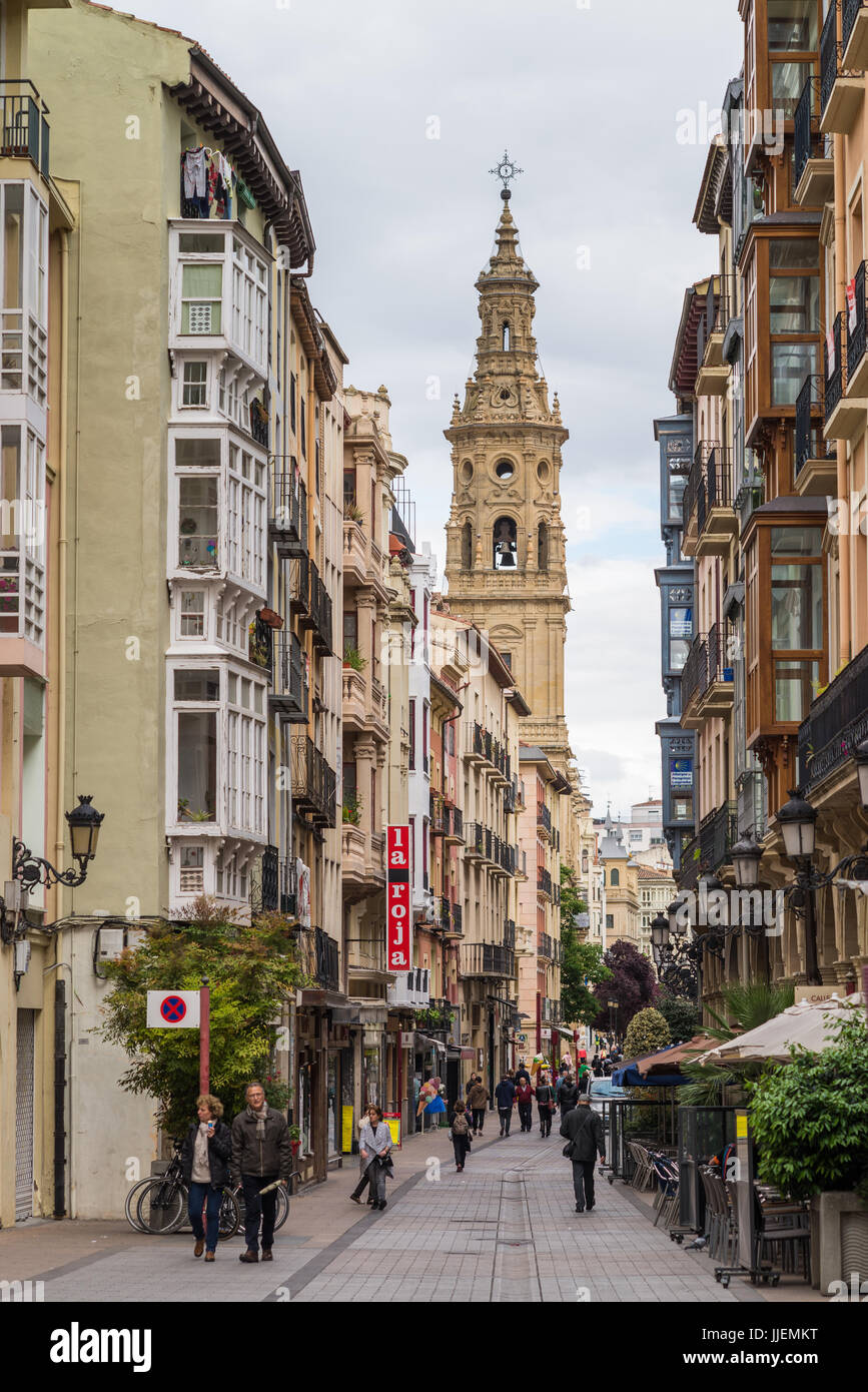 Old street in logrono hi-res stock photography and images - Alamy