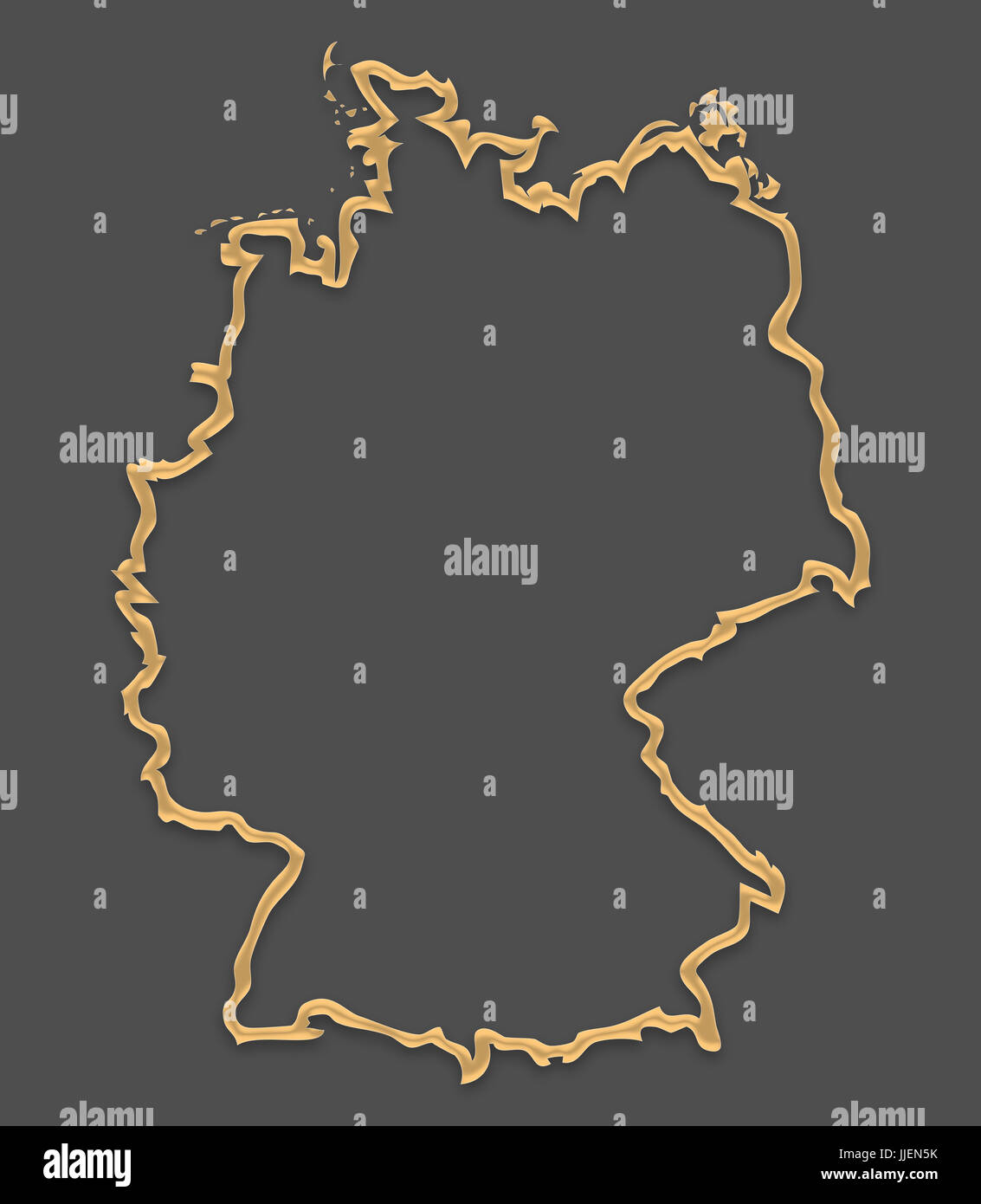 Germany outline map hi-res stock photography and images - Alamy