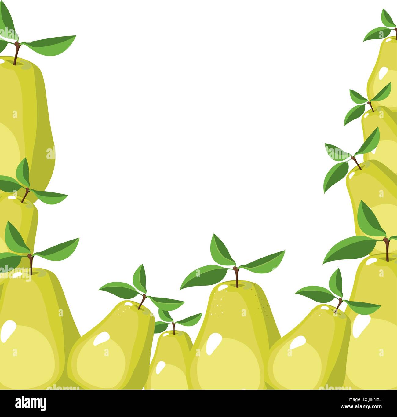 colorful background of realistic pear fruits Stock Vector Image & Art ...