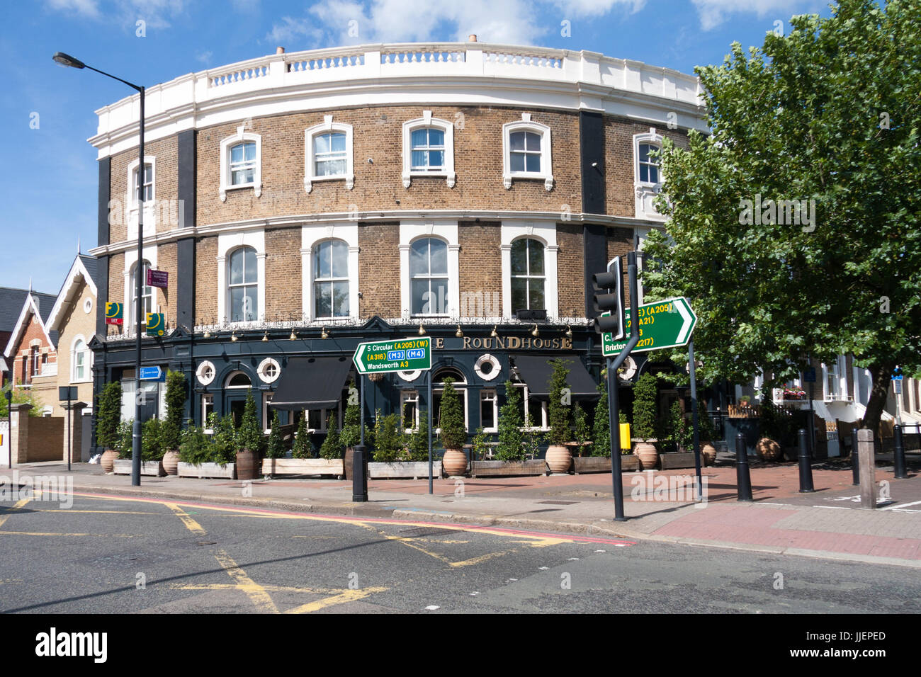 The Roundhouse pub, Wandsworth, London, England, United Kingdom Stock ...