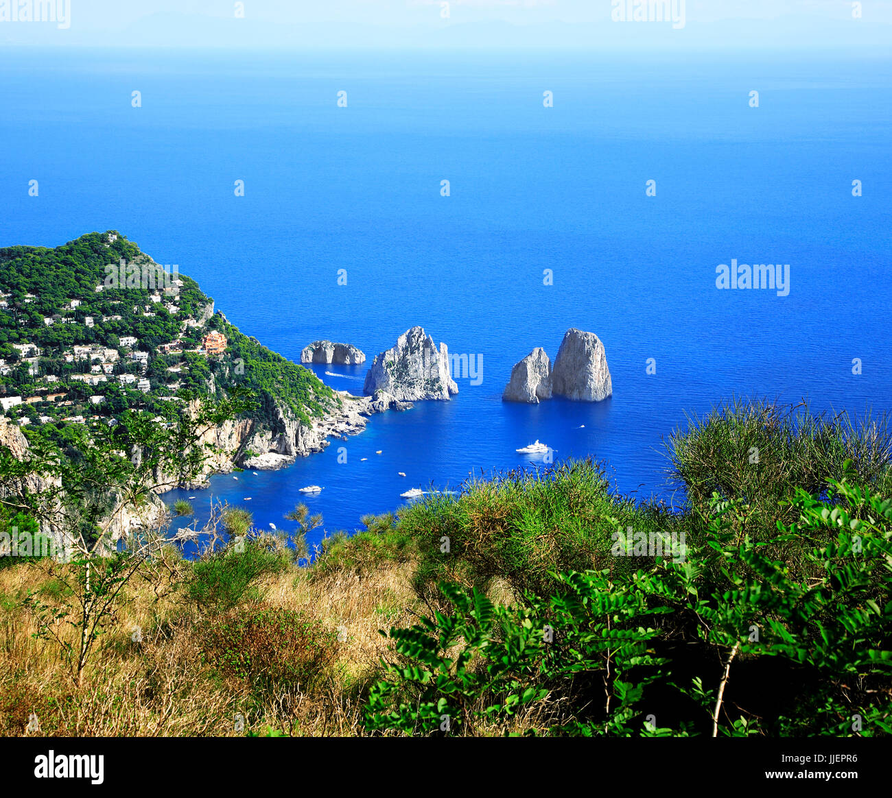 Rock formations Faraglioni, Island Capri, Gulf of Naples, Italy. Rock ...