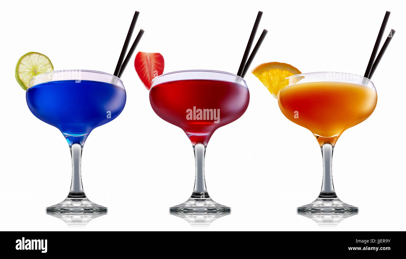 alcohol cocktail set Stock Photo - Alamy