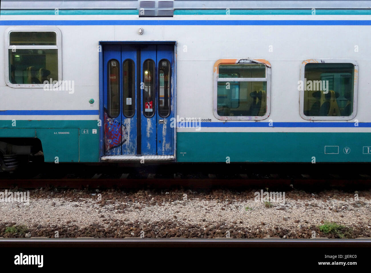 Train coach, Italy Stock Photo - Alamy