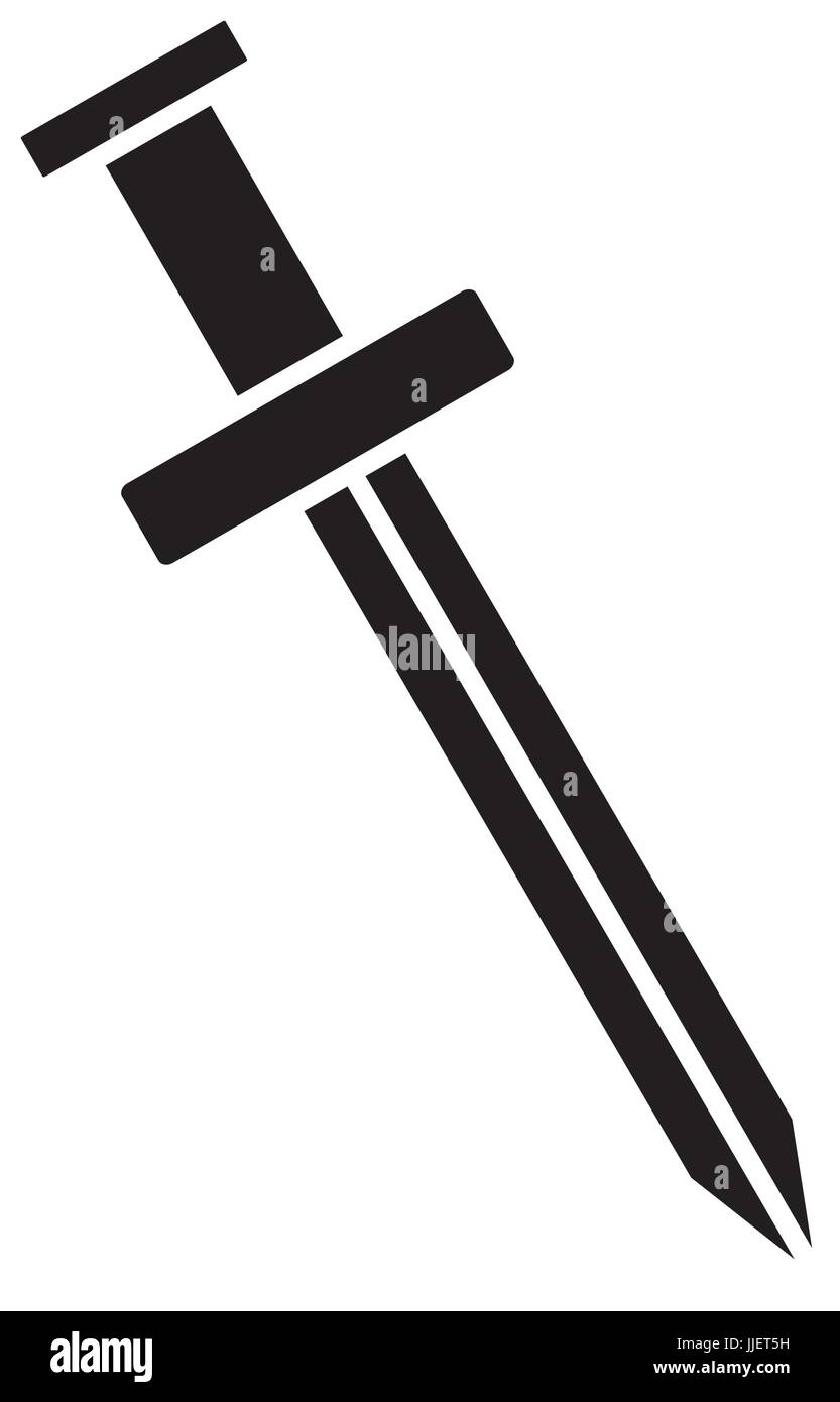 sword icon over white background vector illustration Stock Vector Image ...