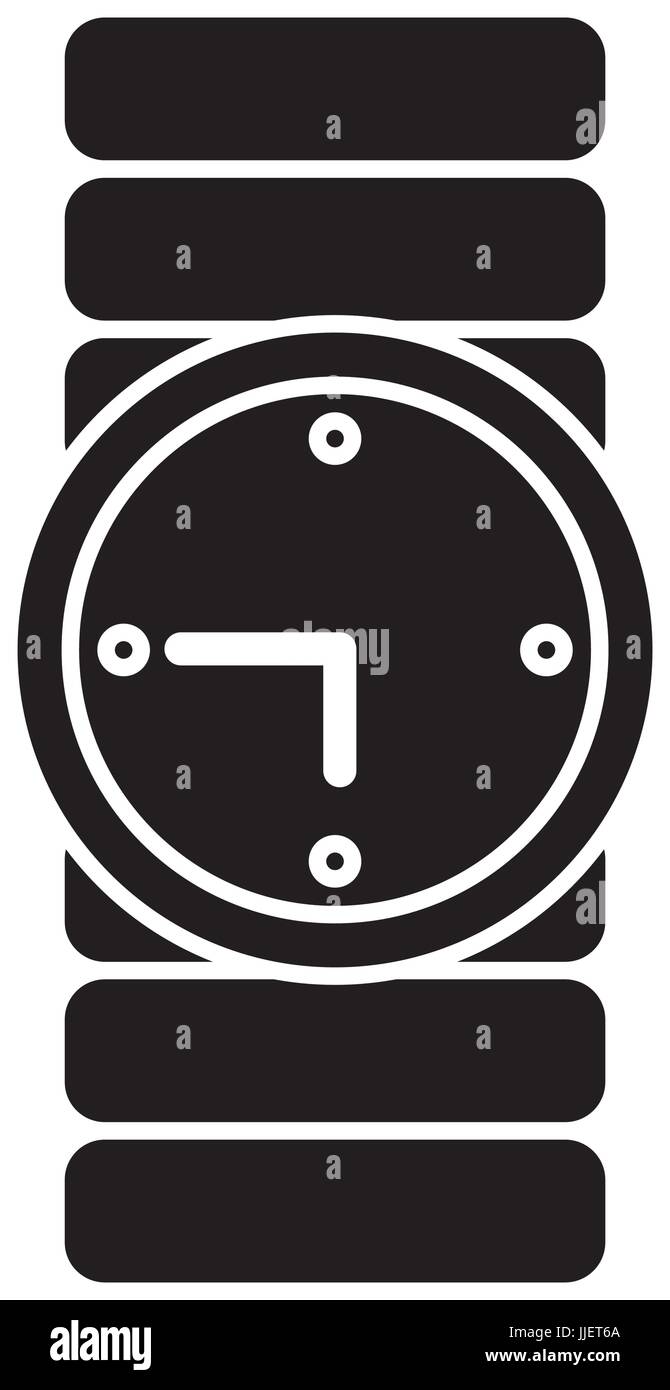watch icon over white background vector illustration Stock Vector Image ...