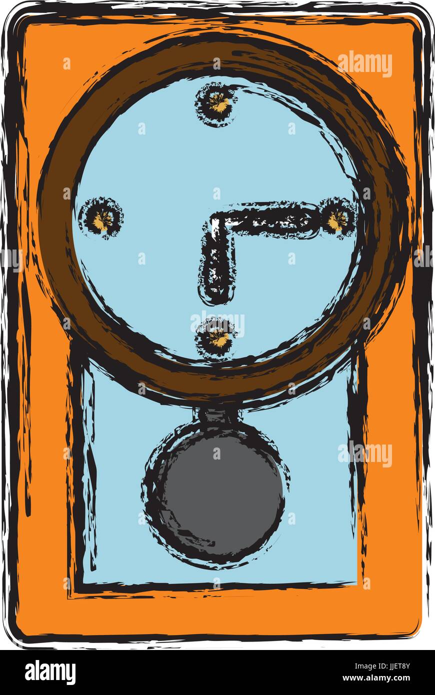 vintage clock icon over white background vector illustration Stock ...