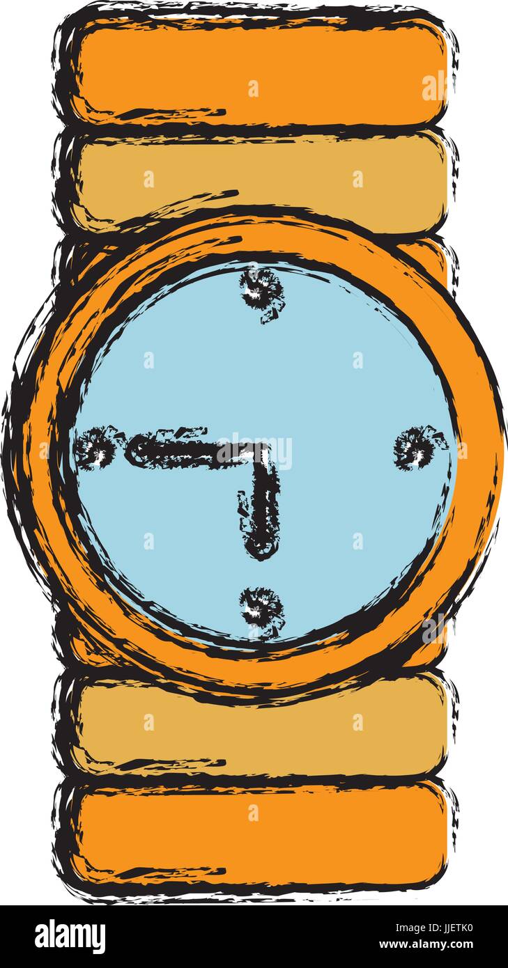 watch icon over white background vector illustration Stock Vector Image ...