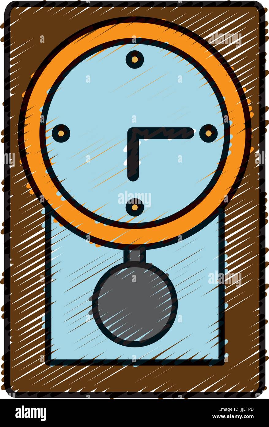 vintage clock icon over white background vector illustration Stock ...
