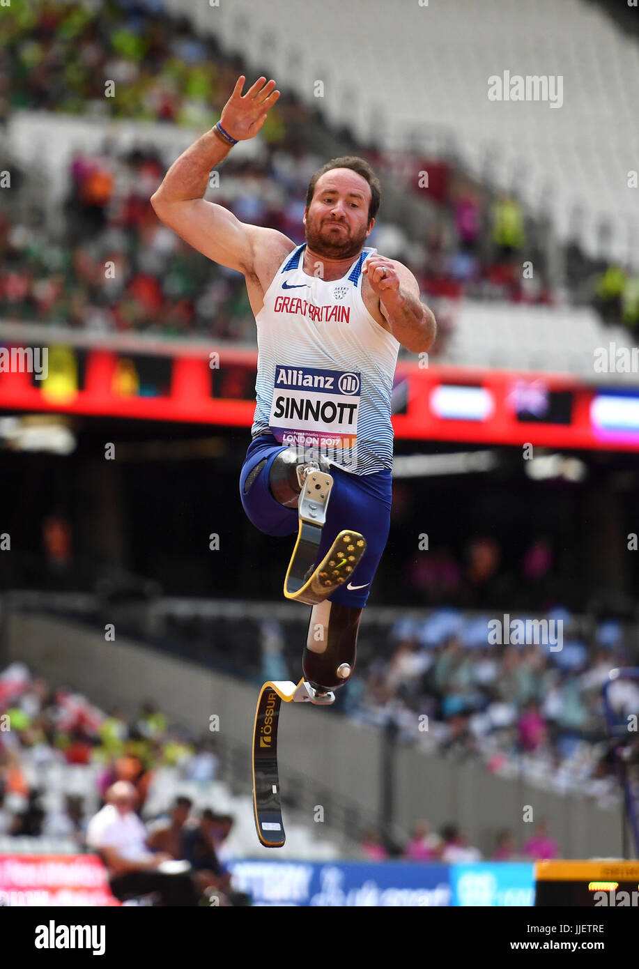 Great Britain's Luke Sinnott in action in the Men's Long Jump T42 Final ...