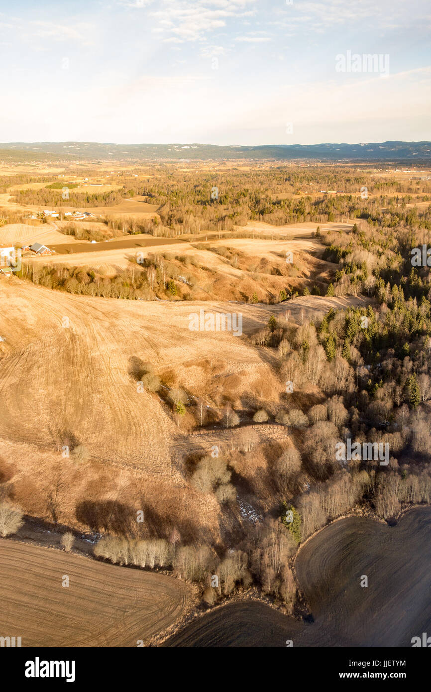 aerial view of earth autumn forest Stock Photo - Alamy