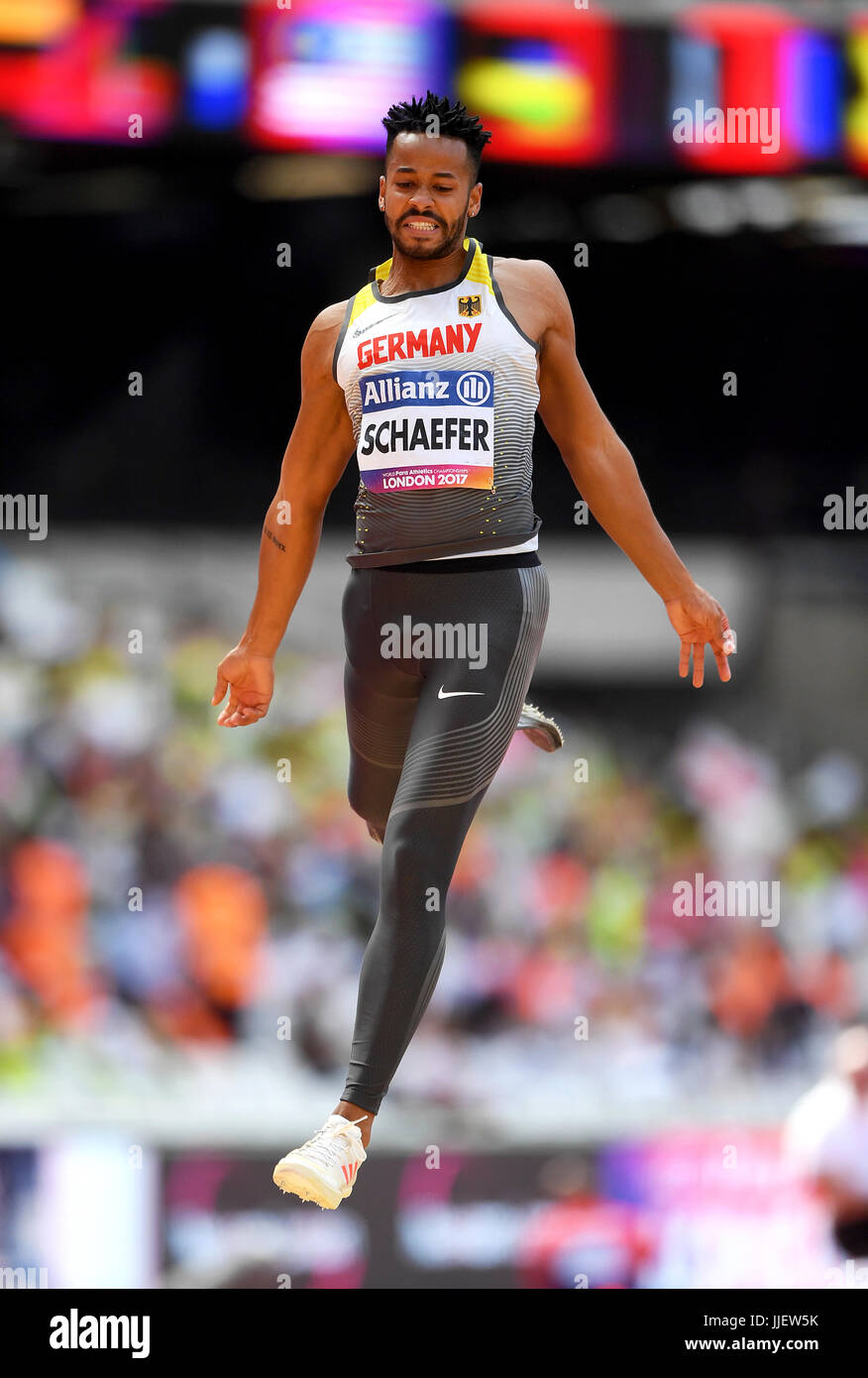 Germany's Leon Schaefer in action in the Men's Long Jump T42 Final ...