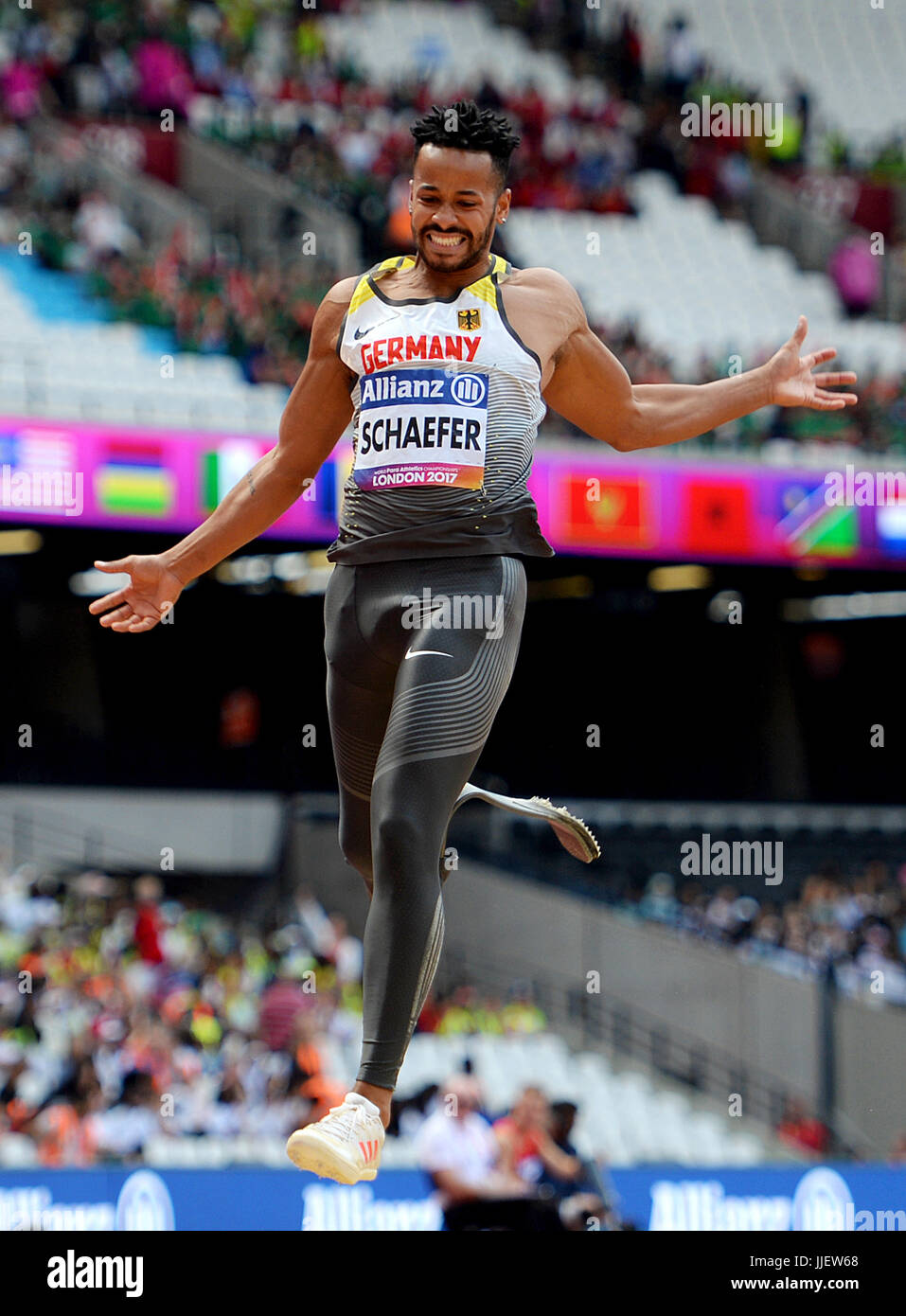 Germany's Leon Schaefer in action in the Men's Long Jump T42 Final ...
