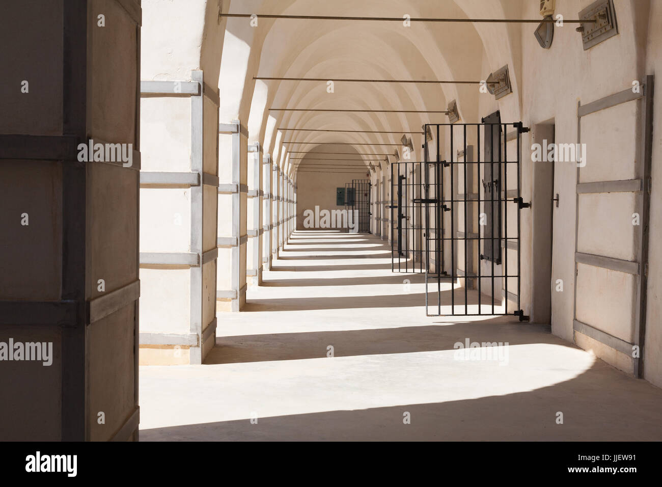 White Walls Hot Summer Day Arabic Prison in Israel Museum of Freedom ...