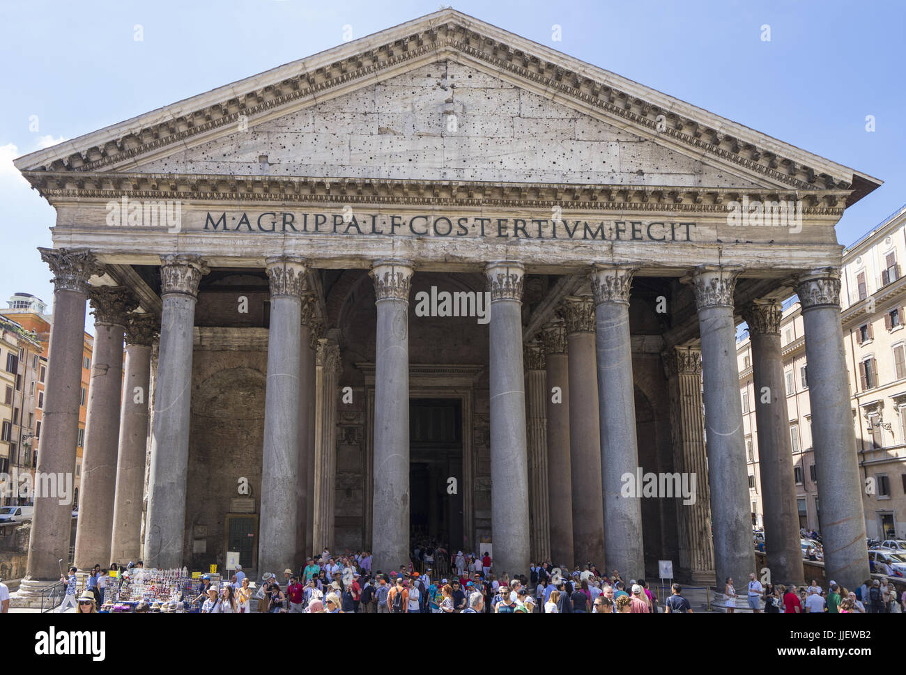 Pantheon in Rome. Ancient roman pantheon. Front view. Rome, Italy. June ...