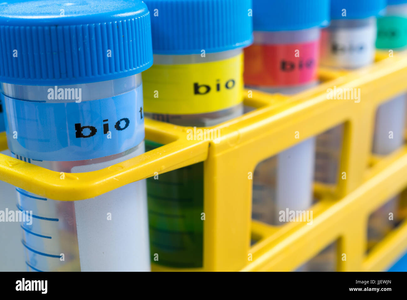 centrifuge test tubes with bio samples for microbial testing Stock ...