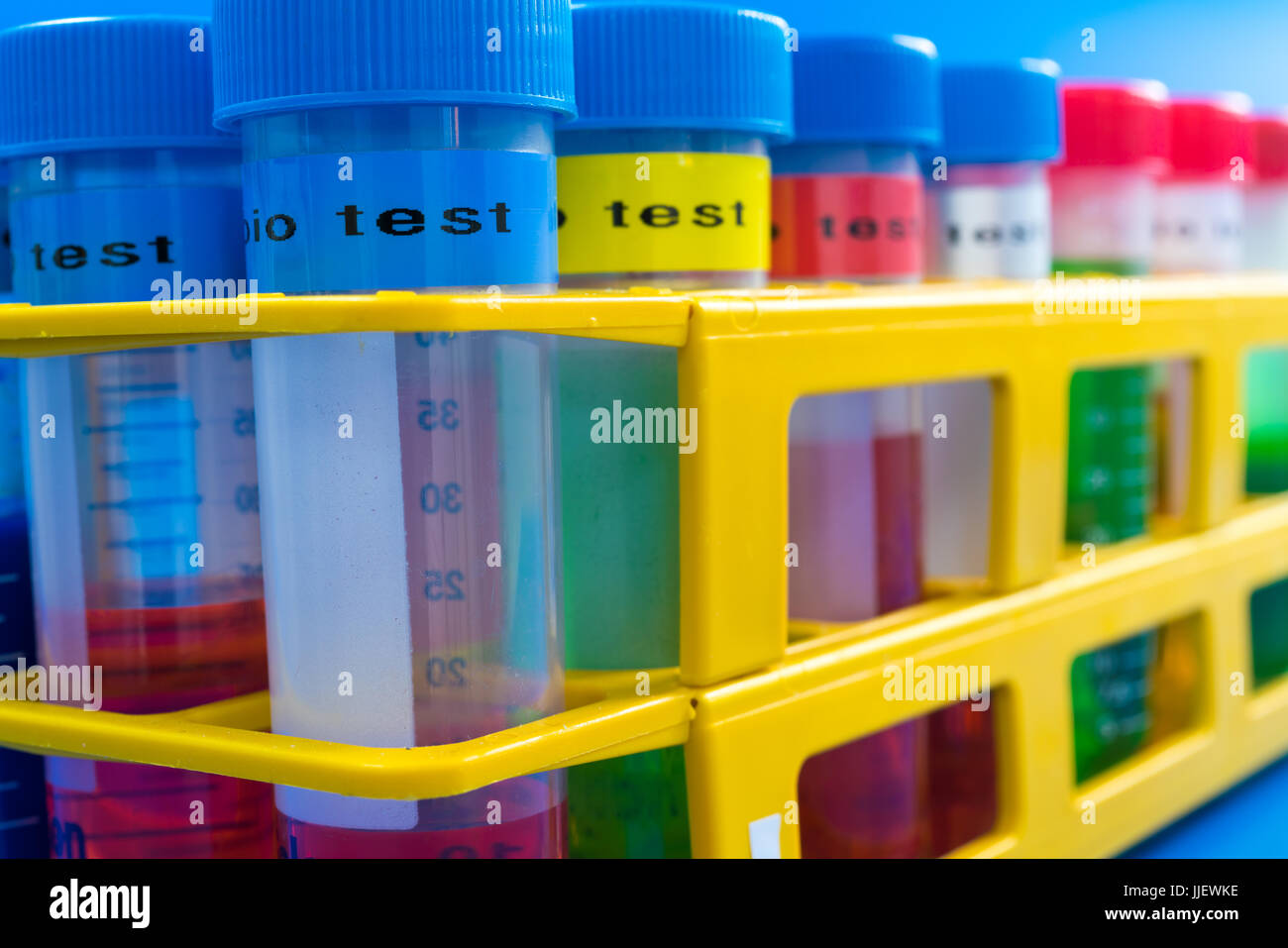 centrifuge test tubes with bio samples for microbial testing Stock ...