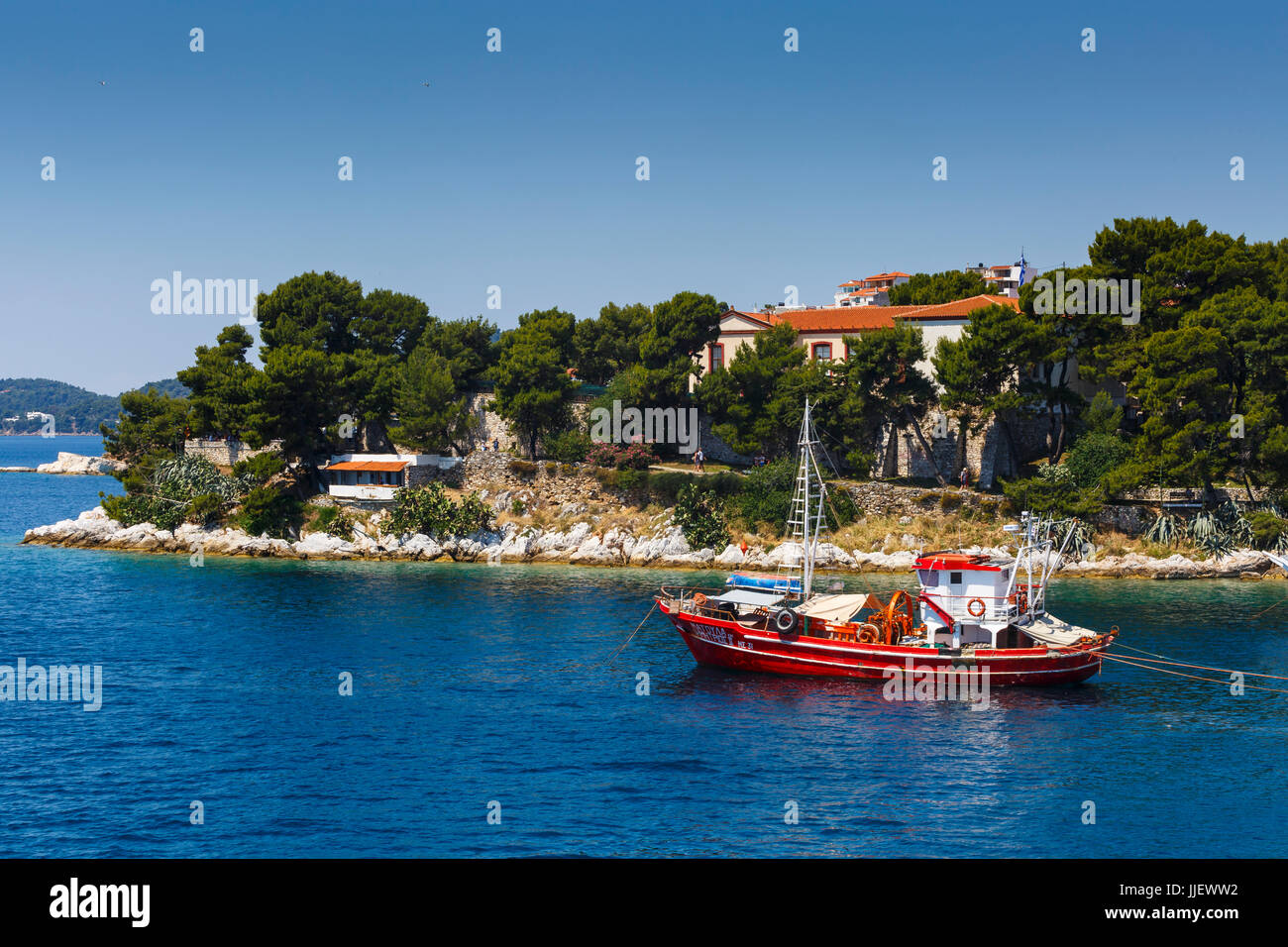 Harbour skiathos hi-res stock photography and images - Alamy