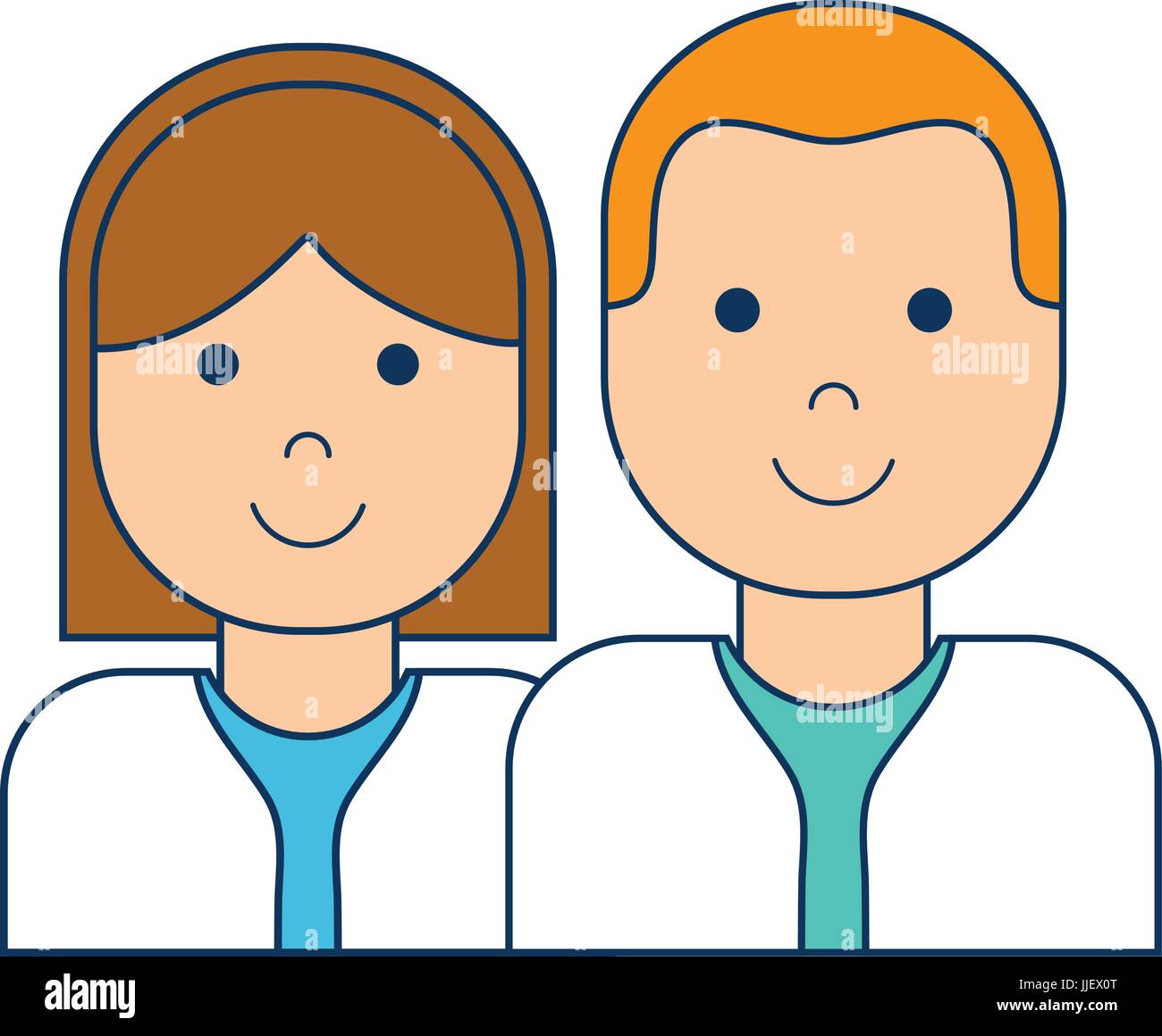 medical group of doctors icon over white background colorful design ...