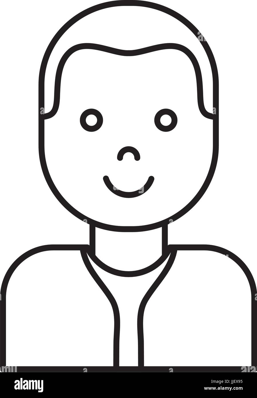 cartoon man icon over white background vector illustration Stock Vector ...