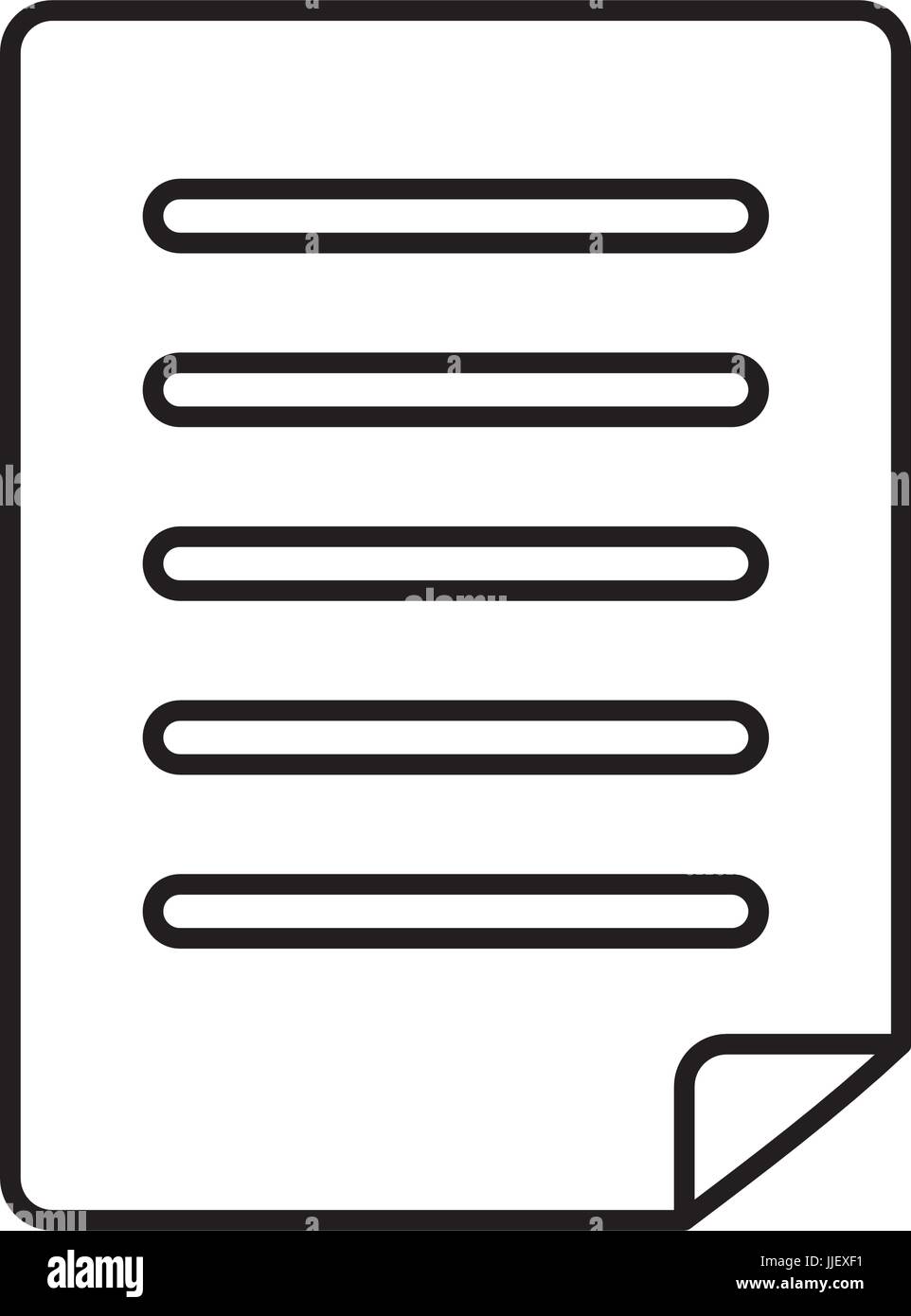 document page icon over white background vector illustration Stock ...