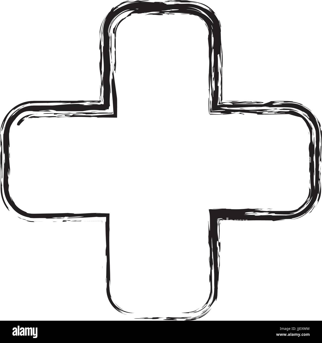 medical cross icon over white background vector illustration Stock ...