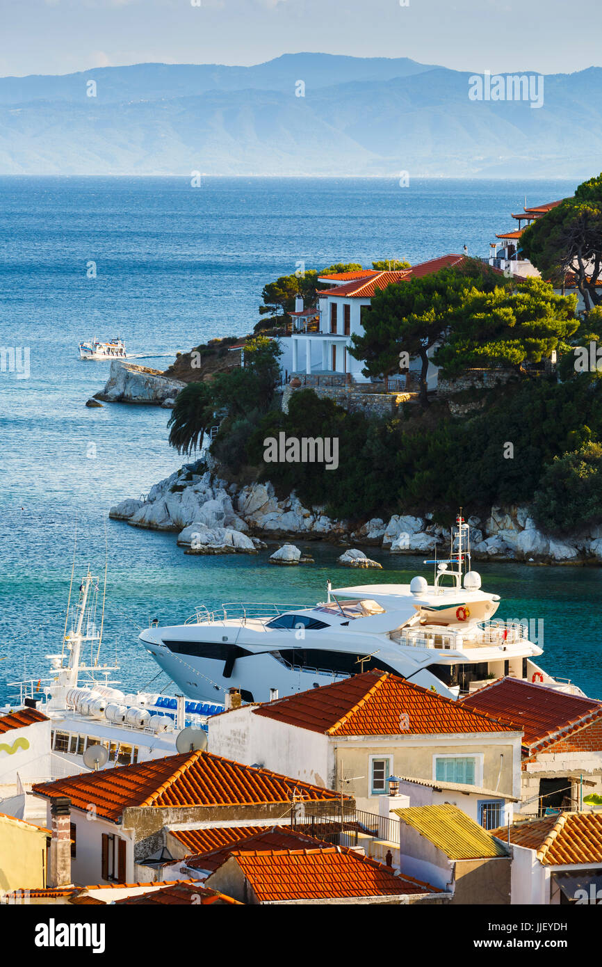 Skiathos town yacht hi-res stock photography and images - Alamy