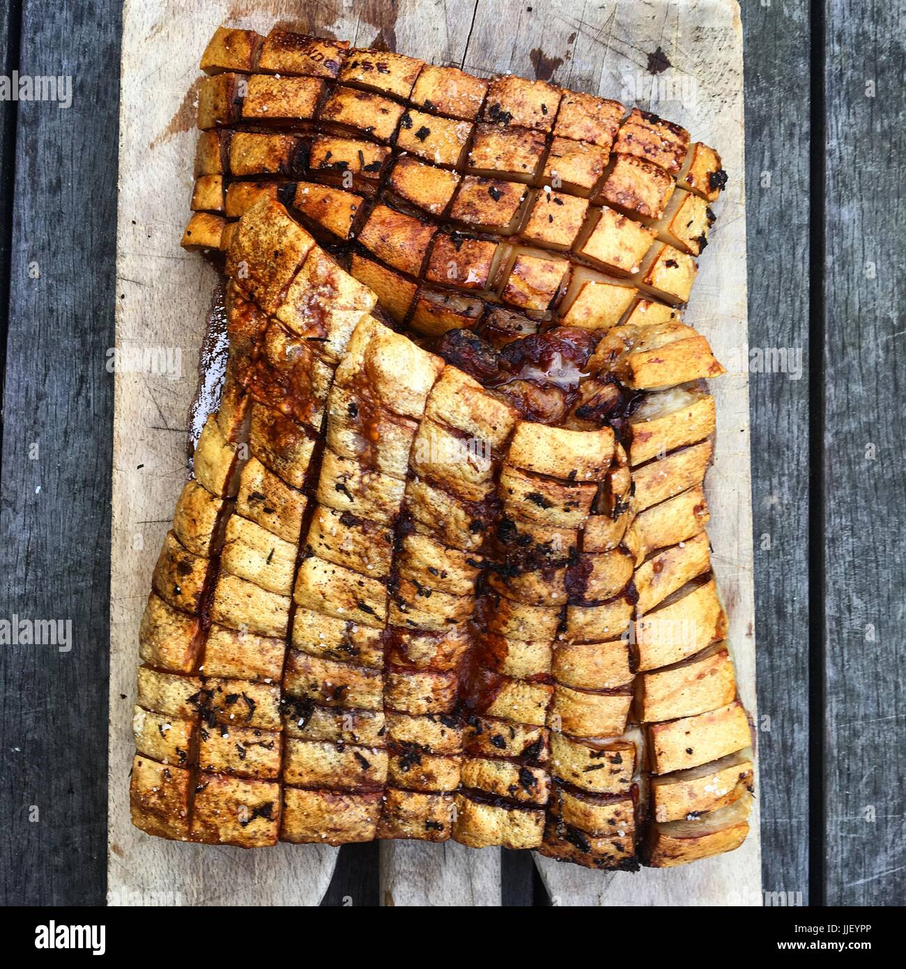 Roasted leg of pork Stock Photo - Alamy