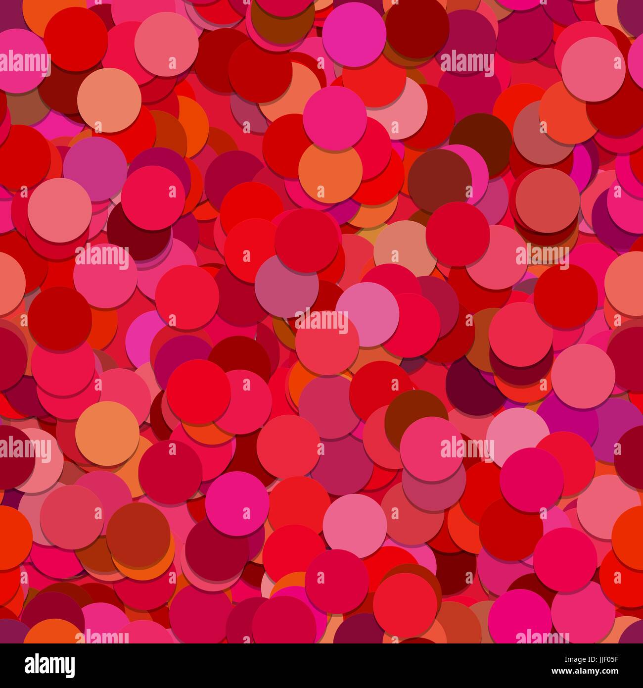 Repeating abstract dot pattern background - vector illustration from circles in red tones with ...