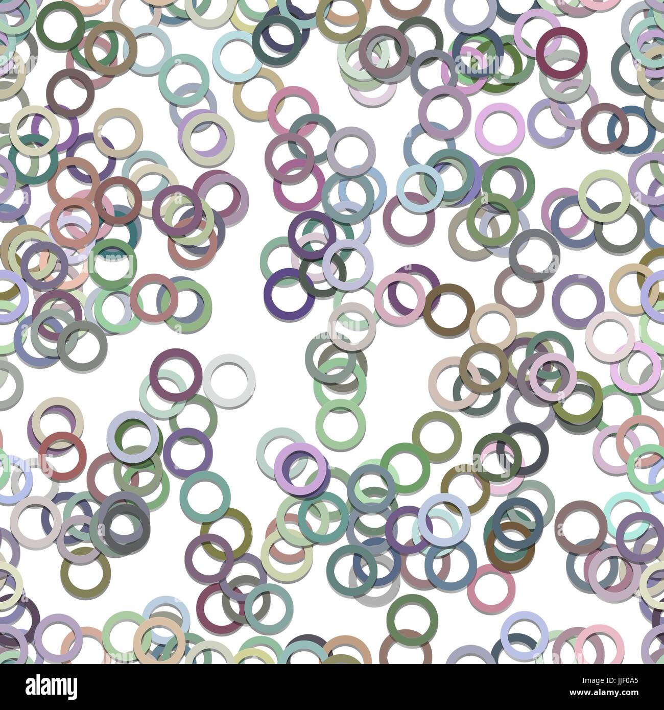 Abstract seamless random circle pattern background - vector design from multicolored rings Stock ...