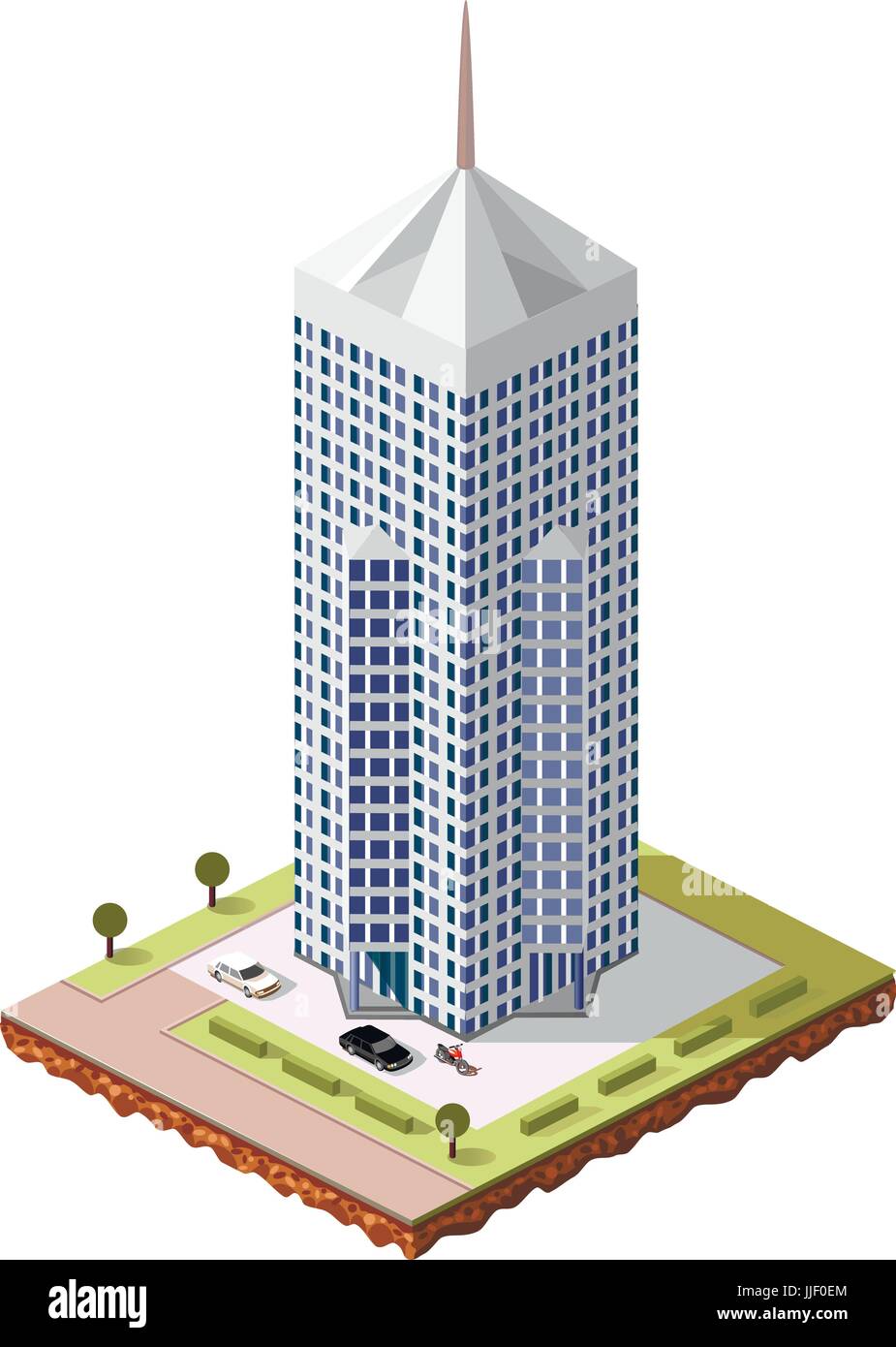 Set vector isometric tile buildings and other structures with areas and ...