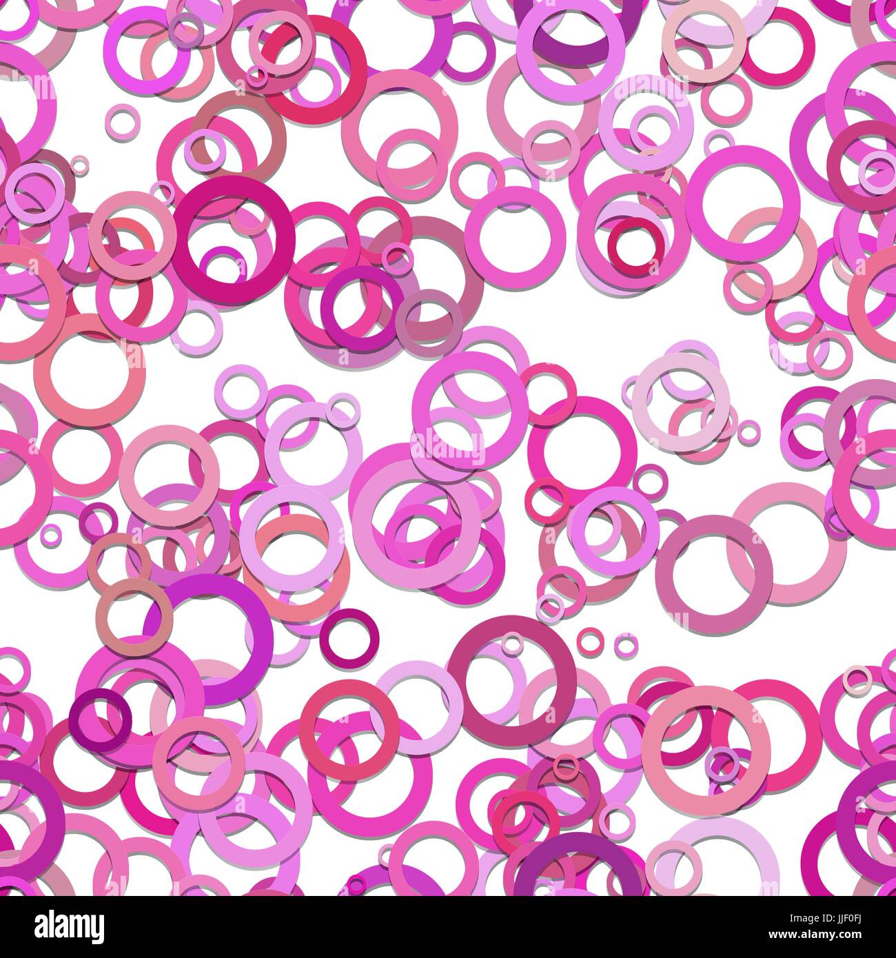Repeating abstract circle background pattern - vector graphic from pink rings with shadow effect ...