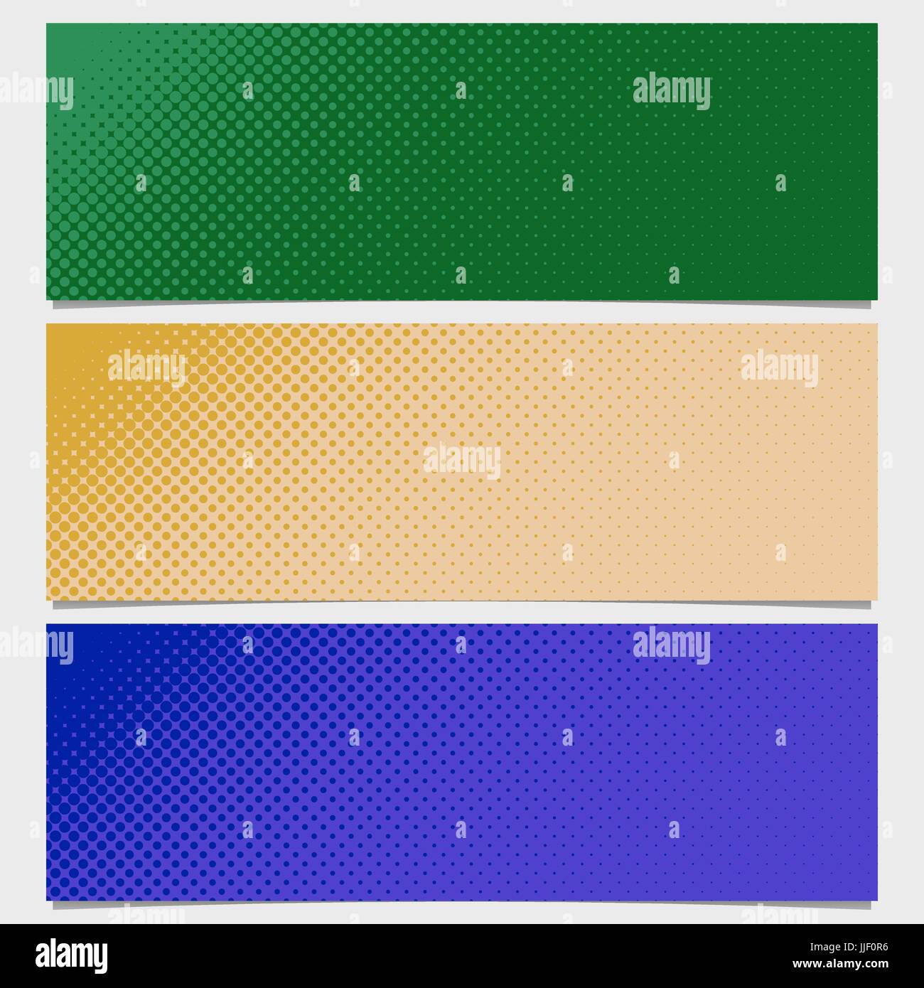 Halftone Dot Pattern Banner Background Vector Graphic From Circles In Varying Sizes Stock