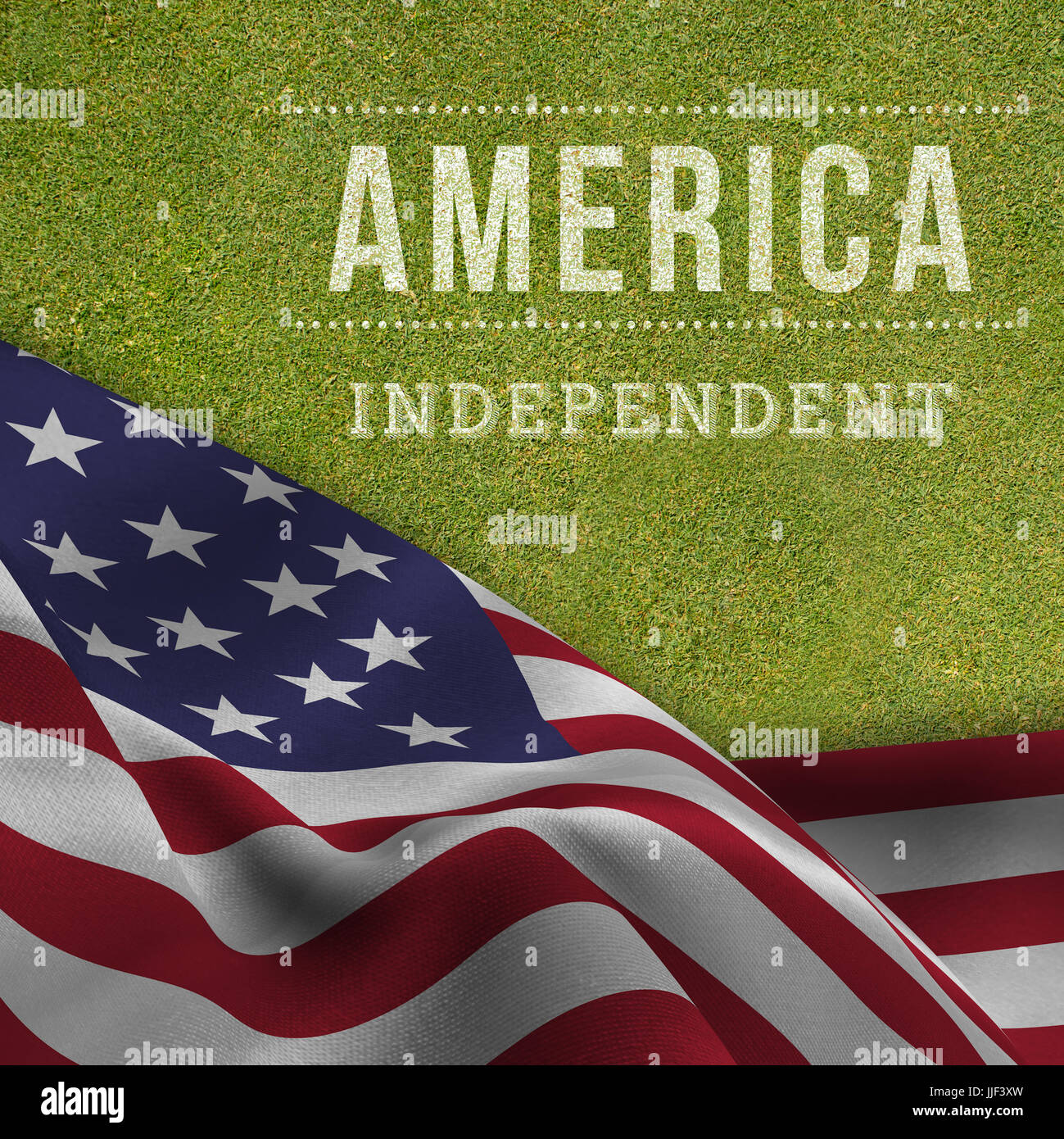 Independence day graphic against green background Stock Photo - Alamy