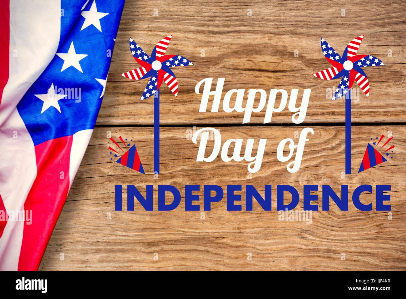 Vector image of Happy Independence day text with decoration against ...