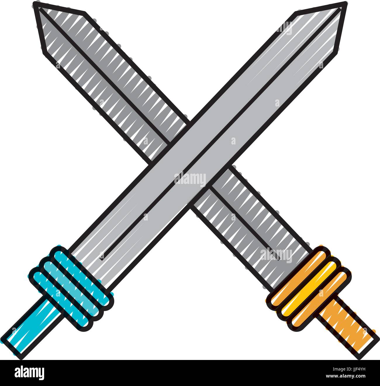 sword weapon warrior game vector illustration design Stock Vector Image ...