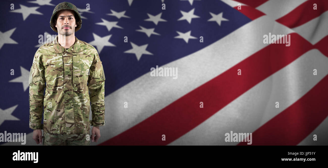 Portrait headshot us flag hi-res stock photography and images - Alamy